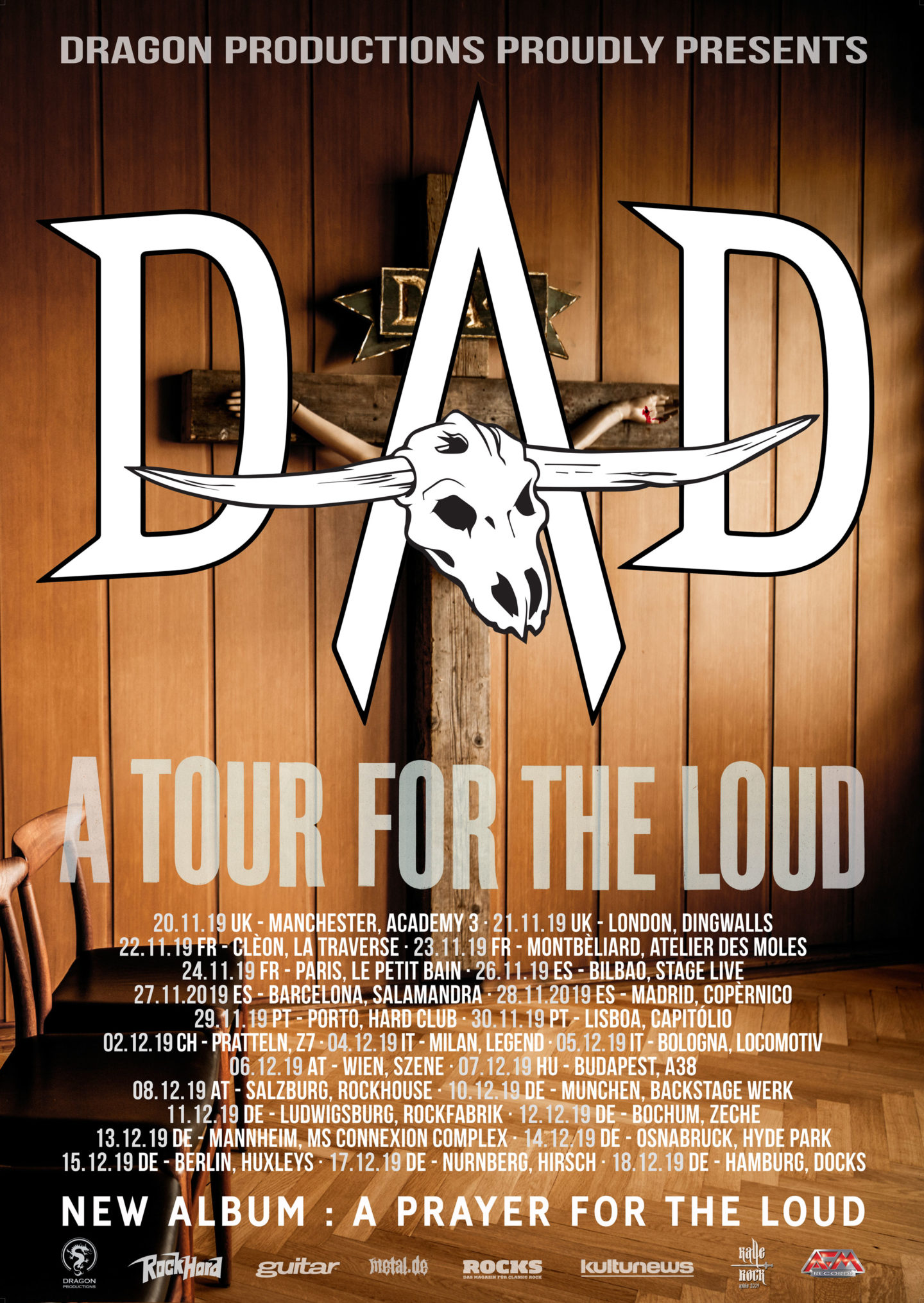 D-A-D - A Tour For The Loud 2019 - präsentiert von metal.de