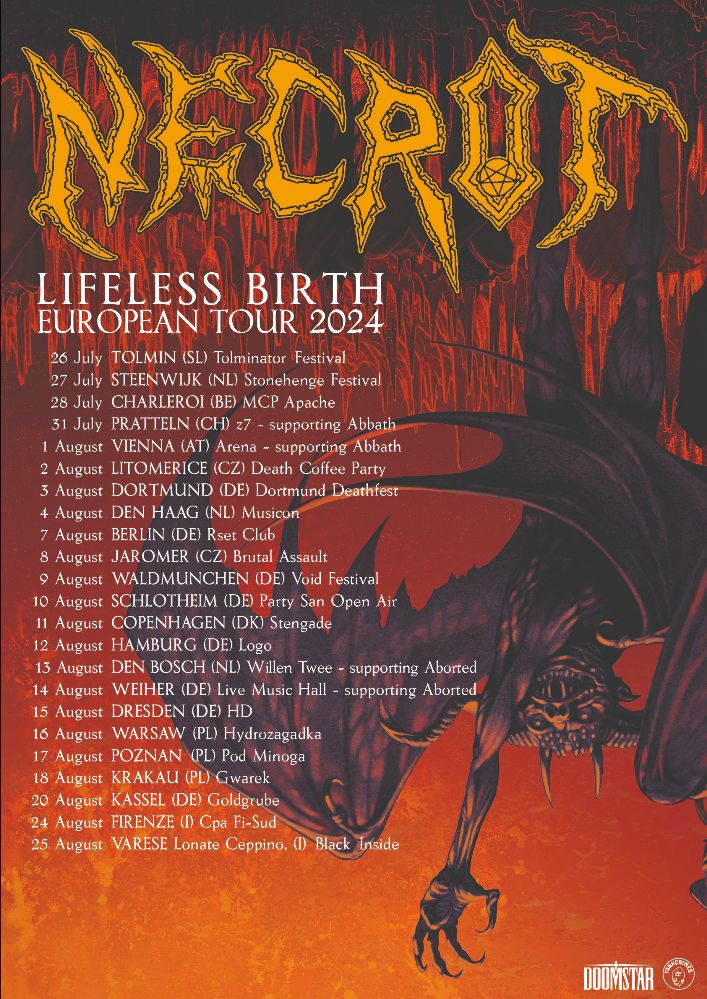 Necrot - "Lifeless Birth"-Tour im Sommer 2024 • metal.de
