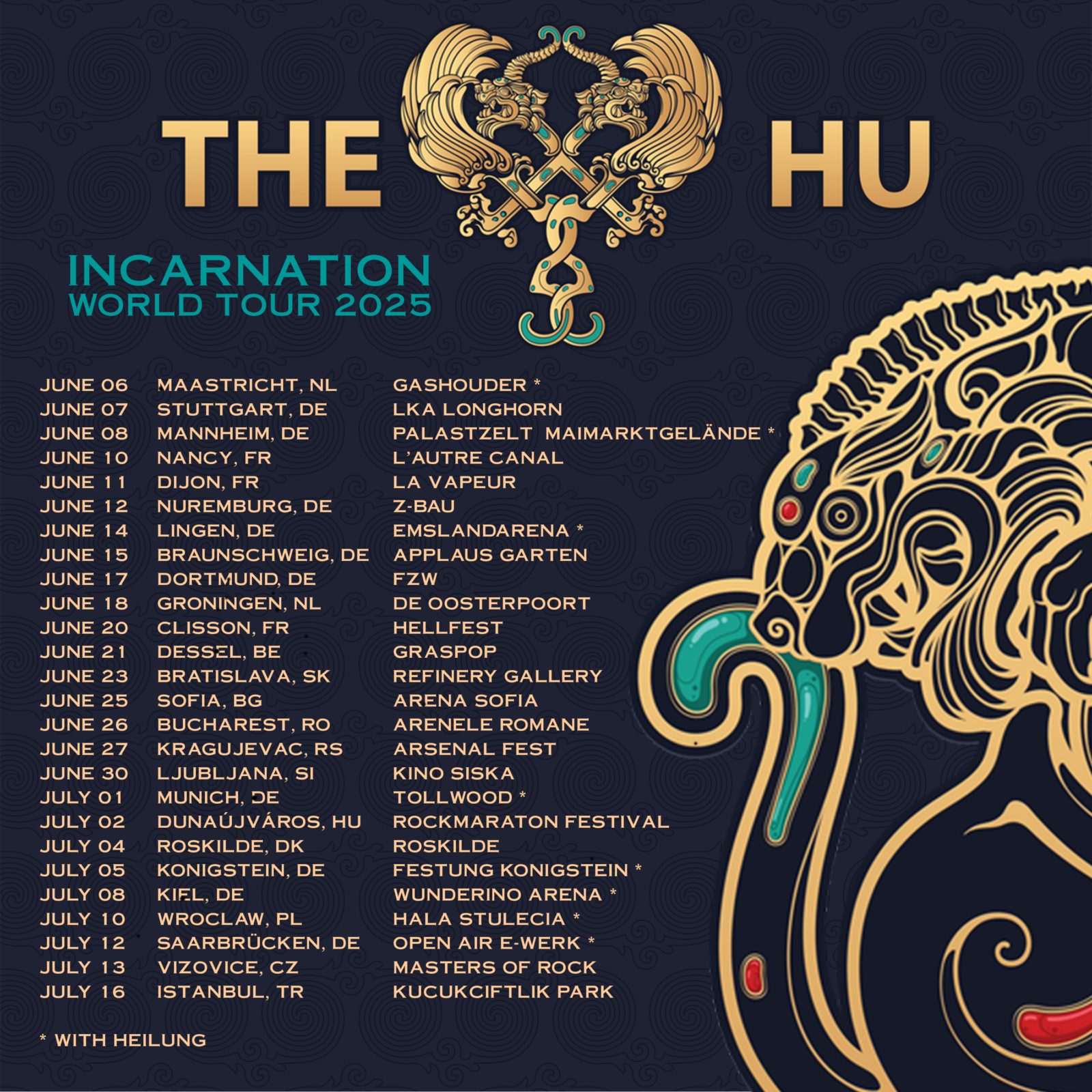 The HU kündigen Tourdaten ihrer “Incarnation World Tour 2025" für ...