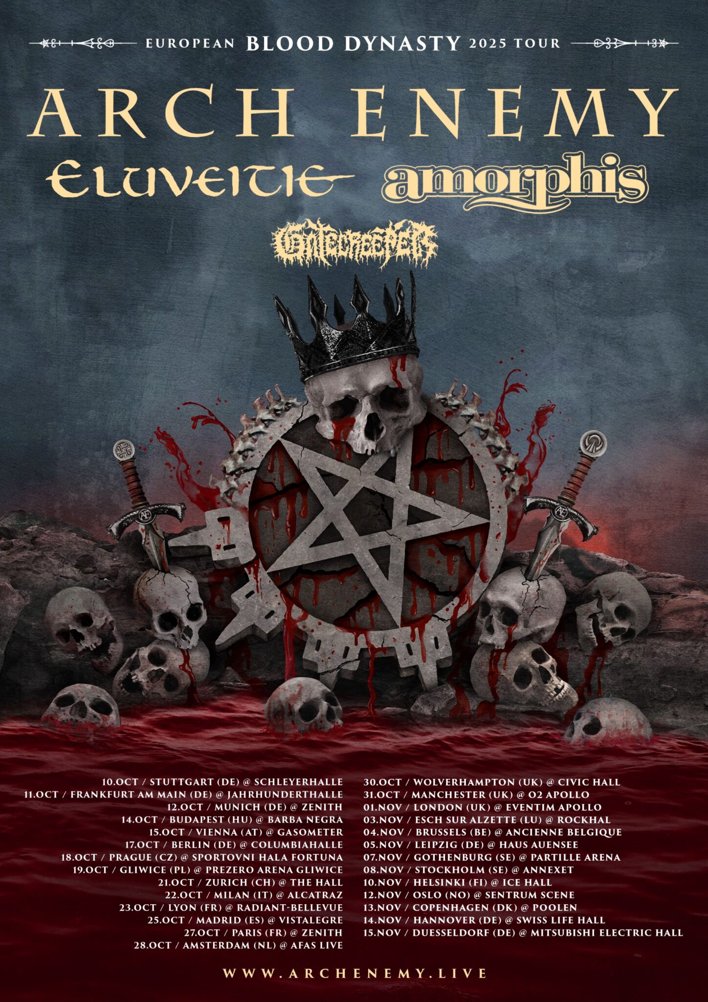 Arch Enemy - European Blood Dynasty Tour 2025 • metal.de